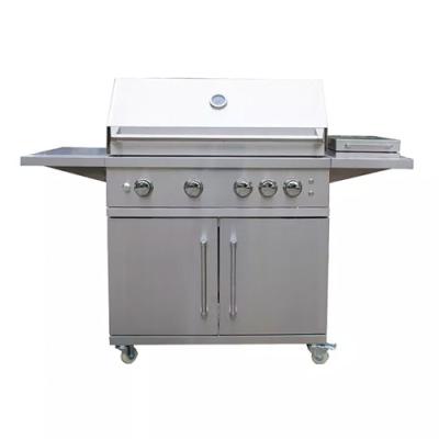 China 60 Inch Stainless Steel 304 Freestanding Bbq Grill Gas Garden Party With Trolley for sale