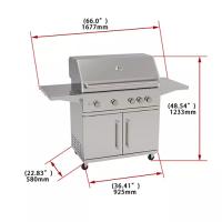 China 60 Inch Stainless Steel 304 Freestanding Bbq Grill Gas Garden Party With Trolley for sale