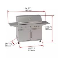 China Lpg Freestanding Bbq Units Standing Gas Grill Barbecue Flat Top With Trolley for sale