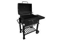 China 36 Inch Freestanding Charcoal Grills And Smoker Combo Trolley Rectangular Tabletop for sale