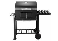 China 36 Inch Freestanding Charcoal Grills And Smoker Combo Trolley Rectangular Tabletop for sale
