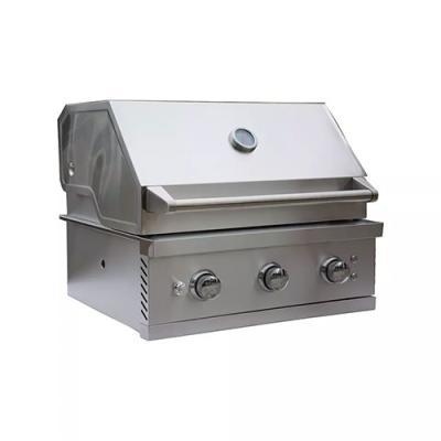 China 28 Inch 3 Burner Gas Grill Built In Bbq 12000 Btu Side Burner grill for sale