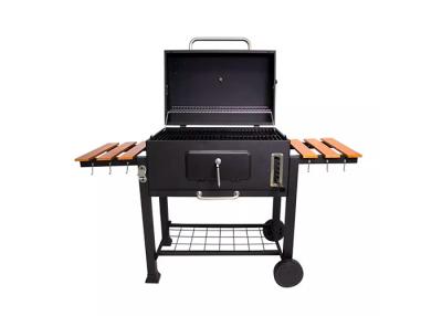 China 30 Inch Bbq Freestanding Charcoal Grills With Side Burner Tables Cover Smoker Combo for sale