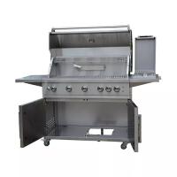 China 5 Burner Barbeque Gas Grills Quick Connect Bbq 44 Inch Freestanding With Cart for sale