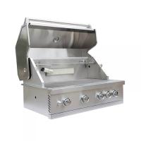 China Mobile Barbeque Gas Grills With Flat Top Combo 3 Burner Commercial 36 Inch for sale