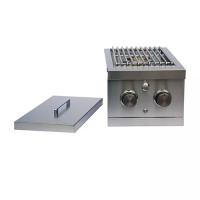 China Outdoor Propane Gas Barbeque Grill Backyard Commercial Natural Gas Double Side Burner for sale