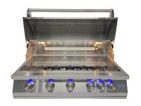 China Factory Supply Outdoor Kitchen Professional Stainless Steel 5+1 Burner 40 Inch Built-in BBQ Gas Grill for sale