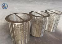 China Ss 304 Shaped 450mm Wedge Wire Filter Basket With Handle Slot Wire Backwash for sale