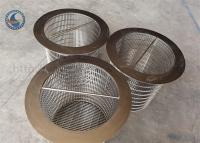 China Ss 304 Shaped 450mm Wedge Wire Filter Basket With Handle Slot Wire Backwash for sale