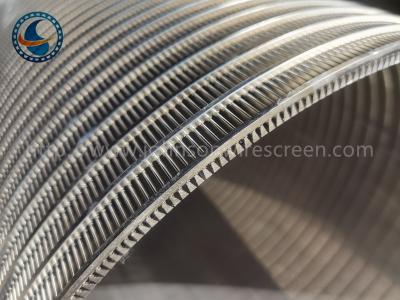 China Stainless 304 25mm Dia Cylindrical Wedge Wire Screens Solid Liquid Separation for sale