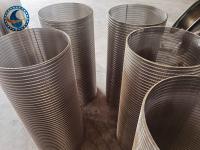 China Stainless 304 25mm Dia Cylindrical Wedge Wire Screens Solid Liquid Separation for sale