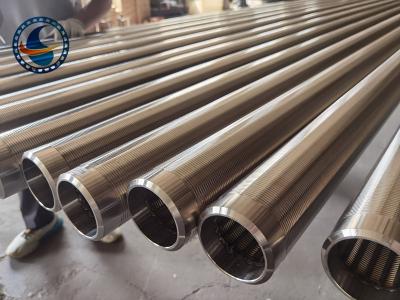 China Oil Well AISI 316L Oil Sand Control Wire Wrapped Screen Pipe With 0.3mm Slot Size for sale