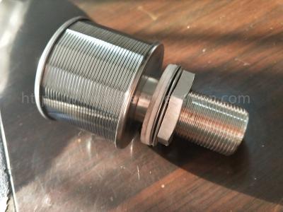 China Stainless Steel 53mm Diameter Single-End Wedge Wire Water Filter Nozzle for sale