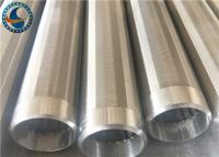 China High Rigidity Wedge Wire Screen Pipe , 316L Stainless Steel Mesh Tube OD 35mm for sale