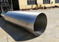 China SS 316L Wedge Wire Sieve Filters / Rotating Drum Screen 520 Mm Dia for sale