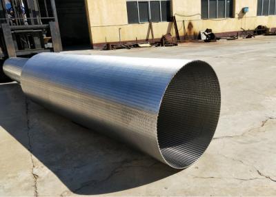 China SS 316L Wedge Wire Sieve Filters / Rotating Drum Screen 520 Mm Dia for sale