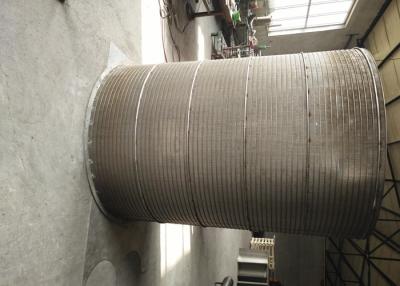 China Slot Size 1.0 Mm Rotary Screen Drum Back Flush Filter Stainless Steel 316L Materials for sale