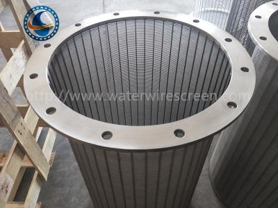 China Wedge Wire 650mm Dia Rotary Drum Screen With Flange for sale