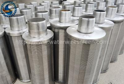 China 1.5X2mm SS316L Continuous Slot Wedge Wire Screen Nozzle for sale