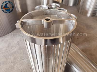 China 100um Slot Inlet And Outlet Wire Wrapped Screen Baskets for sale
