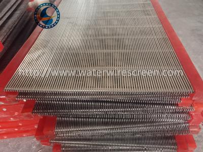 China 1.7mm Slot Aisi 304 Wedge Wire Panels With Polyurethane Frame for sale