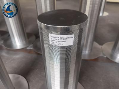 China Ss304 Support Bar Sieve Drum 0.1mm Slot Wedge Wire Screen Pipe for sale