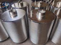 China Slotted Cylindrical Wedge Wire Filter Basket Strainer 316l Stainless Steel for sale
