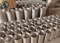 China 201 Stainless Steel Profile Reusable 25u Reverse Wedge Wire Screen Filter Element for sale