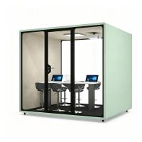 China 2-6 Person Office Meeting Booth Private Negotiation Soundproof Meeting Pod for sale