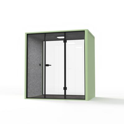 China Ventilated Soundproof Office Pod Modern Silent Booth With Fresh Air System for sale