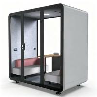 China 4-6 Person Large Acoustic Meeting Pod , Mobile Soundproof Conference Call Booth for sale