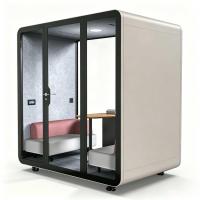 China 4-6 Person Large Acoustic Meeting Pod , Mobile Soundproof Conference Call Booth for sale