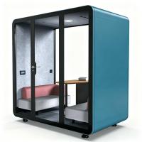 China 4-6 Person Large Acoustic Meeting Pod , Mobile Soundproof Conference Call Booth for sale