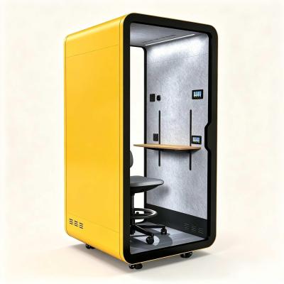 China Sit Stand Height Adjustable Office Silent Booth , Eco Friendly Quiet Office Pod for sale