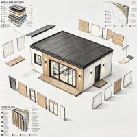 China OEM ODM Integrated Modular Flat Pack Homes , Tailored Prefab Office Buildings for sale