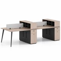 China Long Double Office Desk , Shared Dual Workstation Extra Large Sturdy Computer Desk for sale