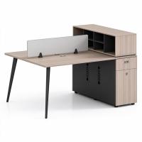 China Long Double Office Desk , Shared Dual Workstation Extra Large Sturdy Computer Desk for sale