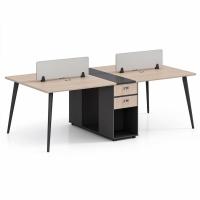 China Long Double Office Desk , Shared Dual Workstation Extra Large Sturdy Computer Desk for sale