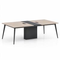 China Long Double Office Desk , Shared Dual Workstation Extra Large Sturdy Computer Desk for sale