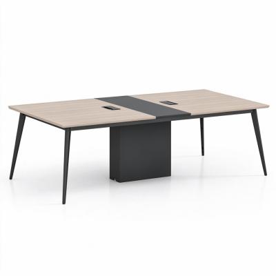 China Long Double Office Desk , Shared Dual Workstation Extra Large Sturdy Computer Desk for sale