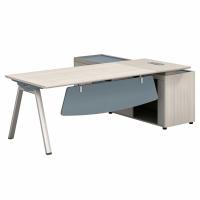 China Multi Functional Office Desk With Storage , All In One Writing Workstation Space Saving Tidy Computer Desk for sale