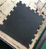 China High Density SBR Interlock Rubber Tile 3mm~10mm Thickness for Gym Sports Area Fitness Center with optional edge strips for sale