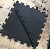 China High Density SBR Interlock Rubber Tile 3mm~10mm Thickness for Gym Sports Area Fitness Center with optional edge strips for sale