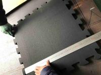 China High Density SBR Interlock Rubber Tile 3mm~10mm Thickness for Gym Sports Area Fitness Center with optional edge strips for sale