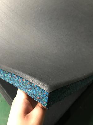 China Composite rubber floor brick with shock absorption and durable SBR material in 15mm-30mm thickness for gym and weight training for sale