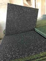 China Customizable Logo EPDM Rubber Tile composite rubber brick with 15mm-30mm Thickness and Shock Absorption for Gym and Sports for sale