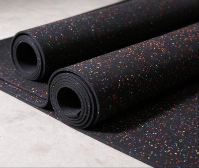 China Cut-to-length Rubber Roll Shore A Hardness Flame Retardant Flexible Durable Material for Gym Flooring and Industrial Projects for sale