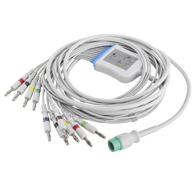 China Mindary Beneview T5 T8 M2461A EKG Cable and Leadwires IEC4.0Banana Connector for sale