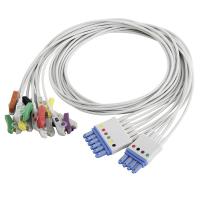 China P-Hilips 4+6 ECG Leadwires TPU Material IEC 4.0 Banana EKG Leadwires for sale