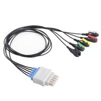 China Datex MRI Radiao Translucent Cable 5 Lead X-Ray ECG Lead Wire for sale